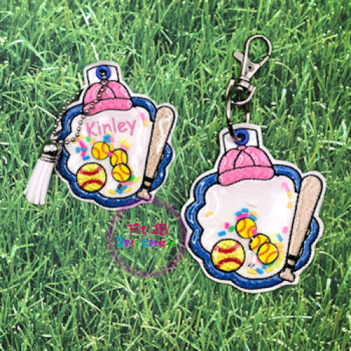 Softball ITH Shaker Tag 2 Sizes