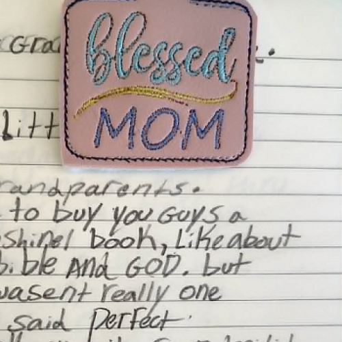 Blessed Mom Magnetic Bookmark ITH